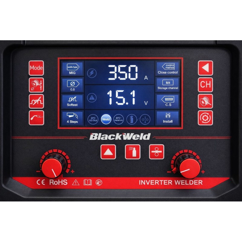 Soldadora Multiproceso BLACKWELD MONSTER MT350MDP con Doble Pulso/350A ...